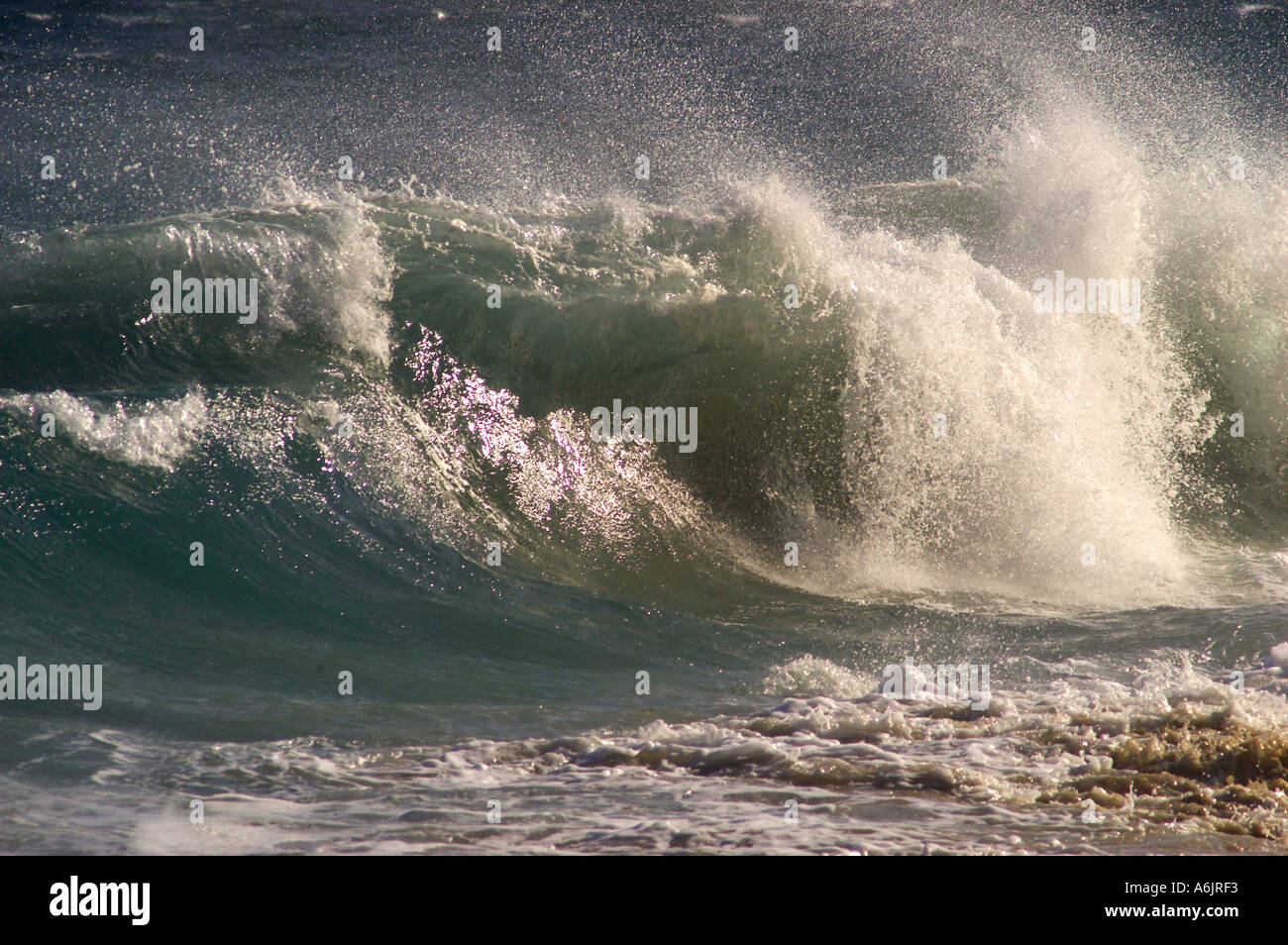 powerful breaking ocean wave Stock Photo - Alamy
