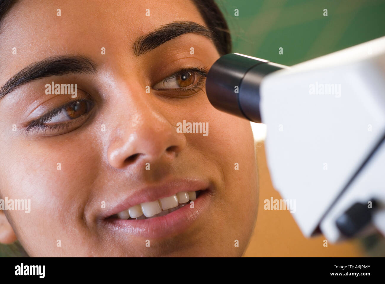 Asian Teenage girl 15-17 years ethnic student looking through ...