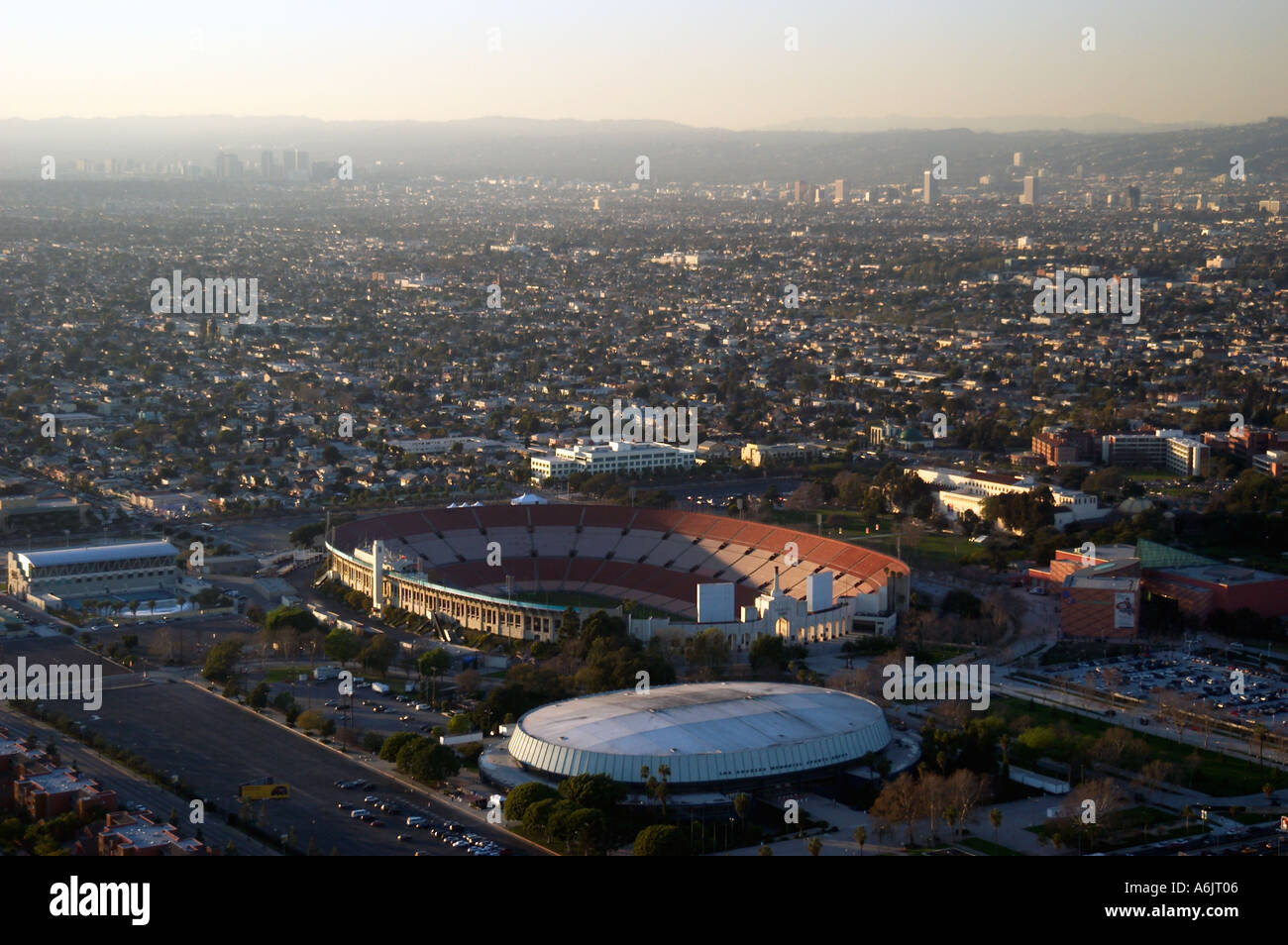Los angeles coliseum aerial hi-res stock photography and images - Alamy