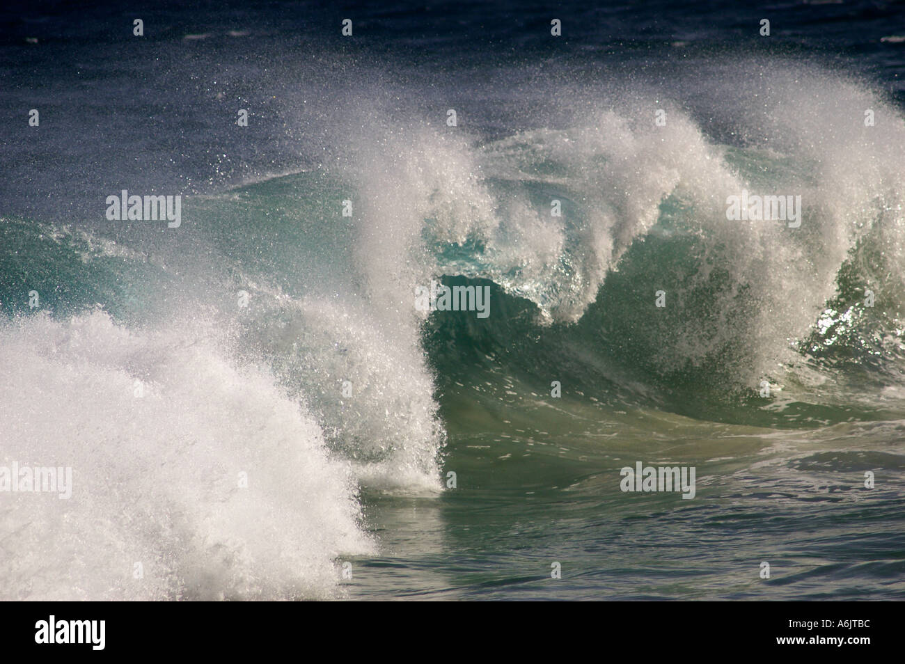 powerful breaking ocean wave Stock Photo - Alamy