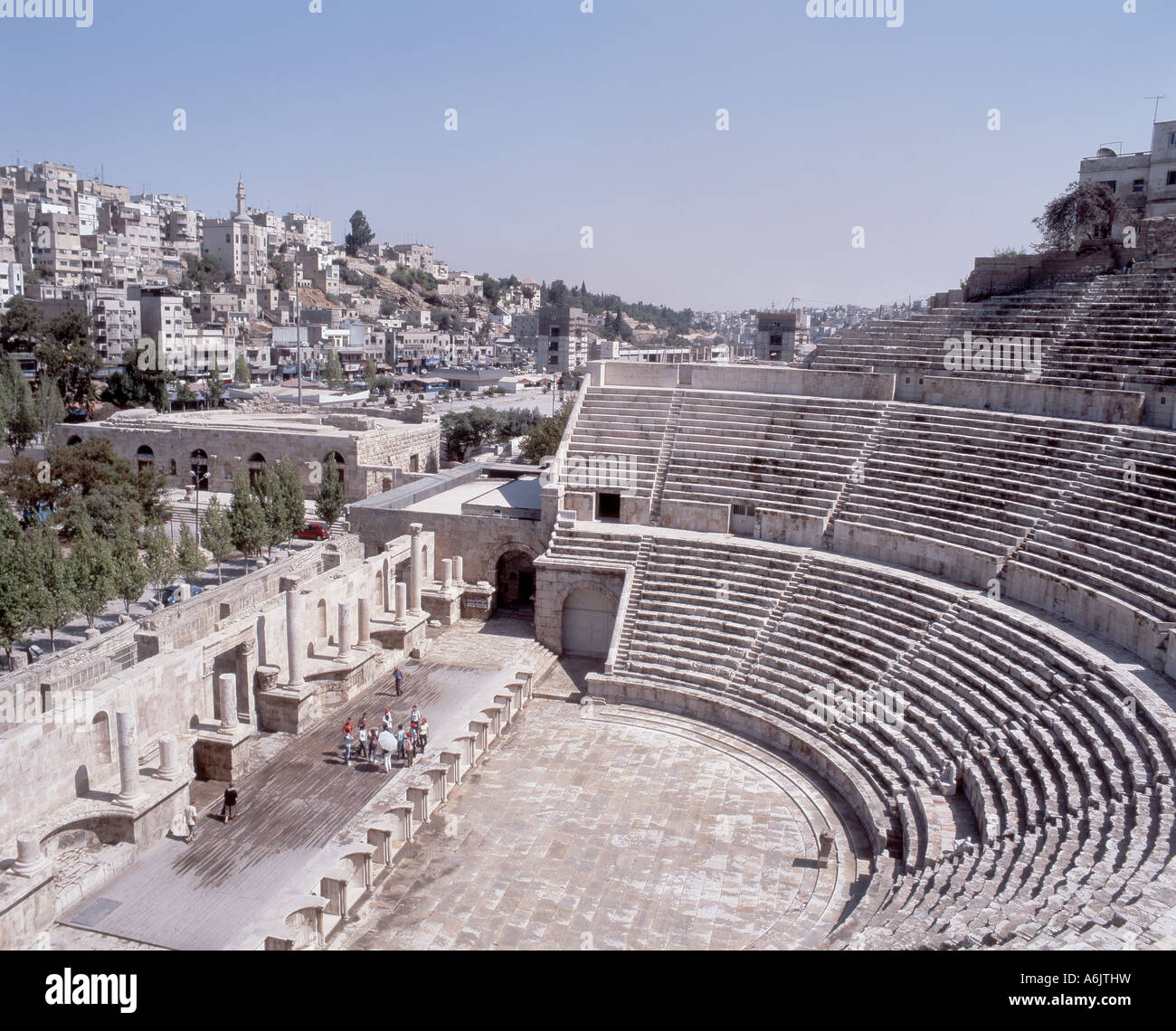 The Roman Amphitheatre, Amman, Amman Governorate, Jordan Stock Photo ...
