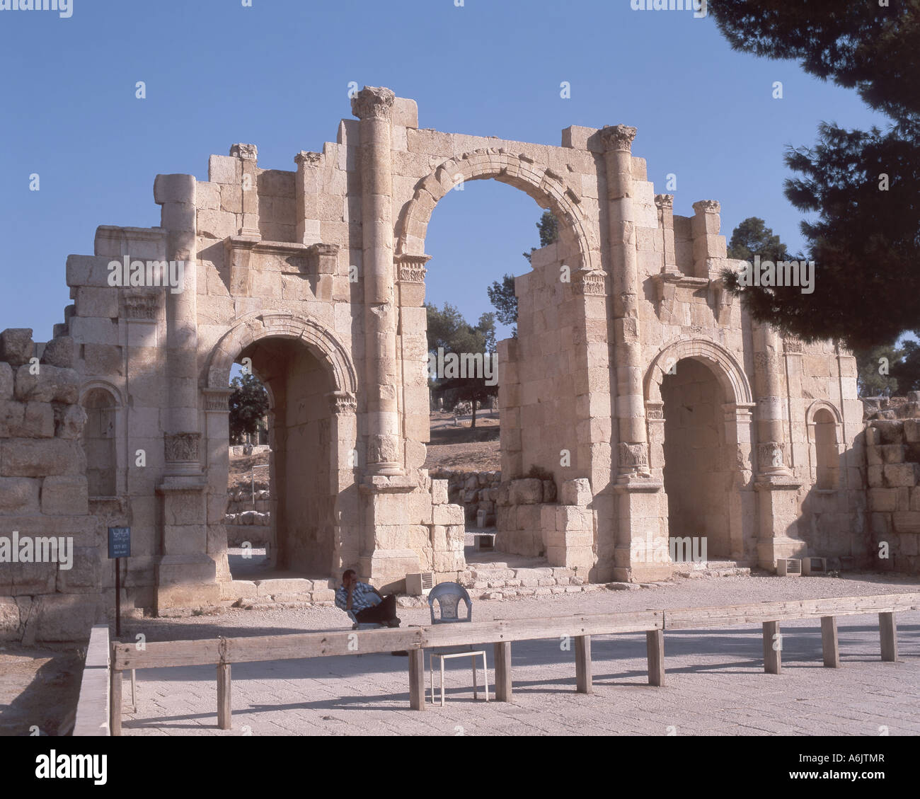 South Gate, ancient city of Jerash, Irbid, Kingdom of Jordan Stock ...