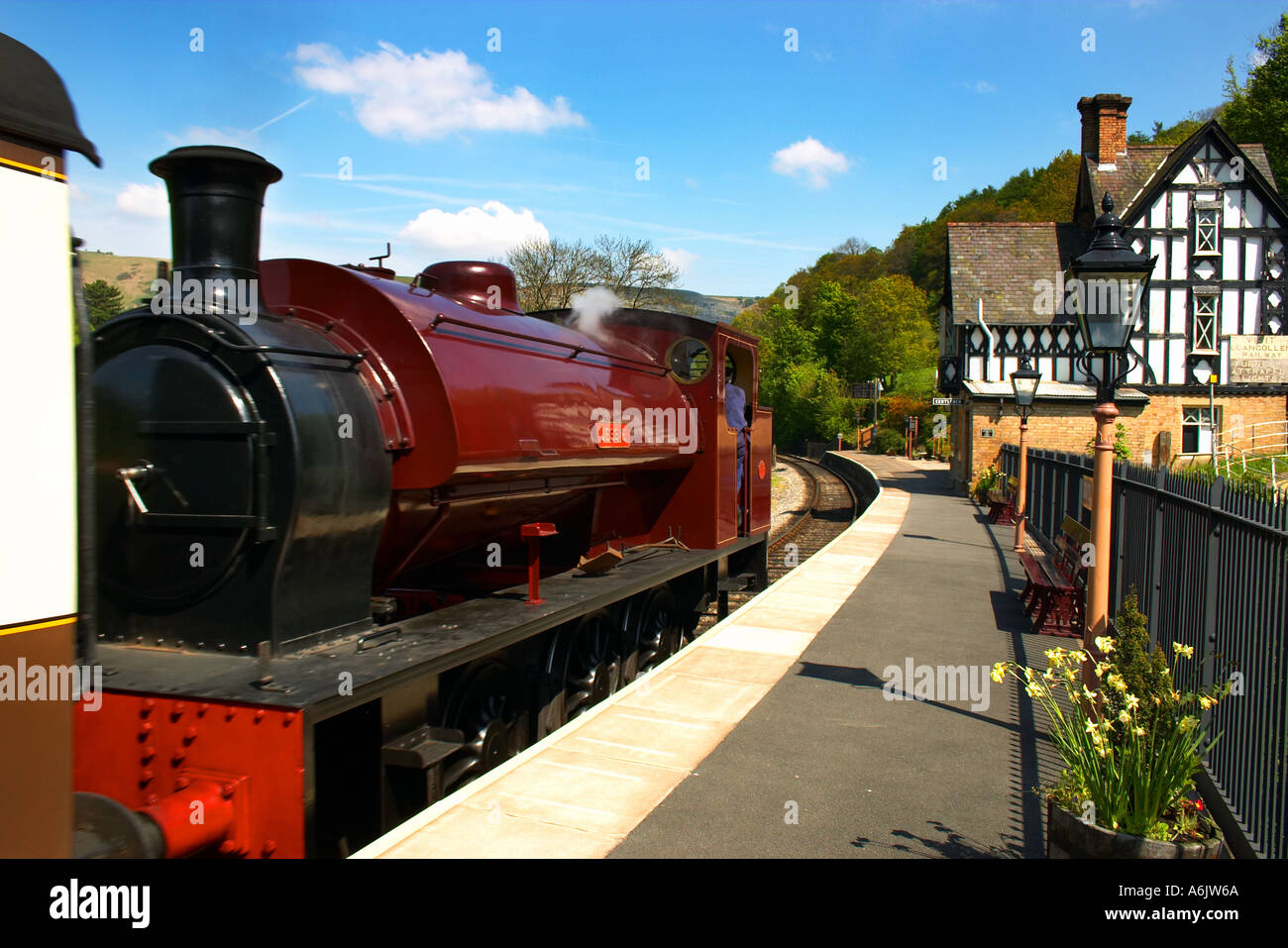 Steam Engine Jessie Llangollen to Carrog Line Berwyn Station North ...