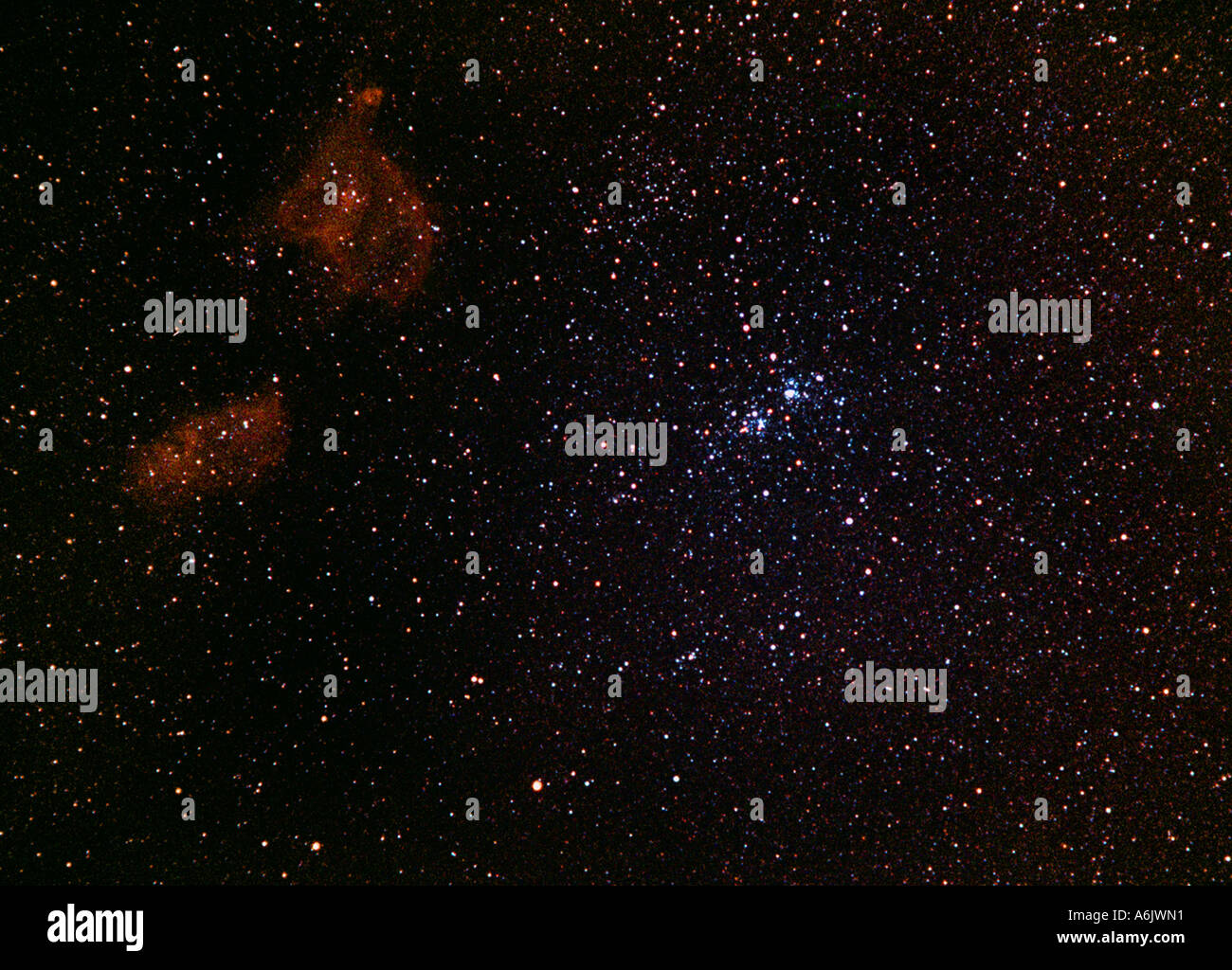 open clusters h and chi, NGC 869, NGC 884 in constellation Perseus ...