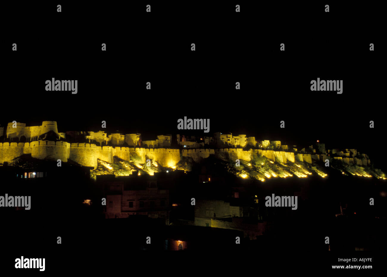 Night time view of the fort at Jaisalmer India Stock Photo - Alamy