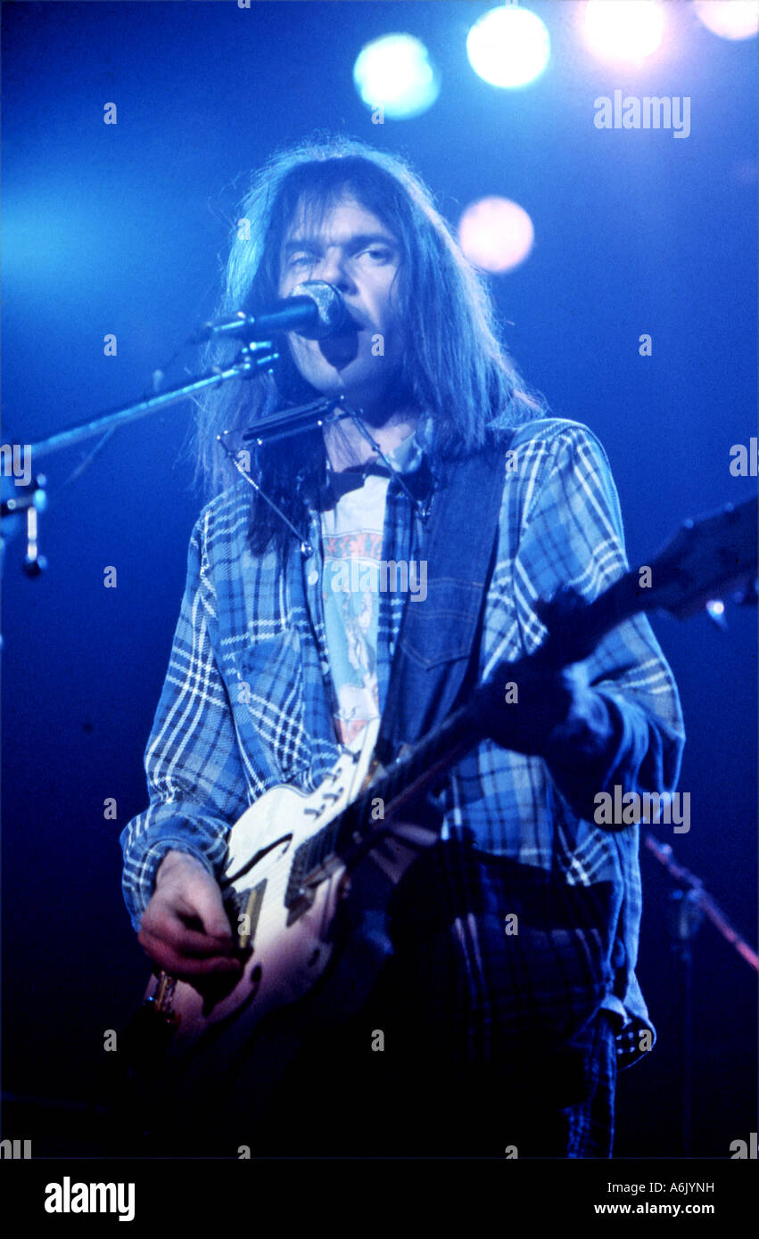 NEIL YOUNG US rock musician about 1976 Stock Photo - Alamy