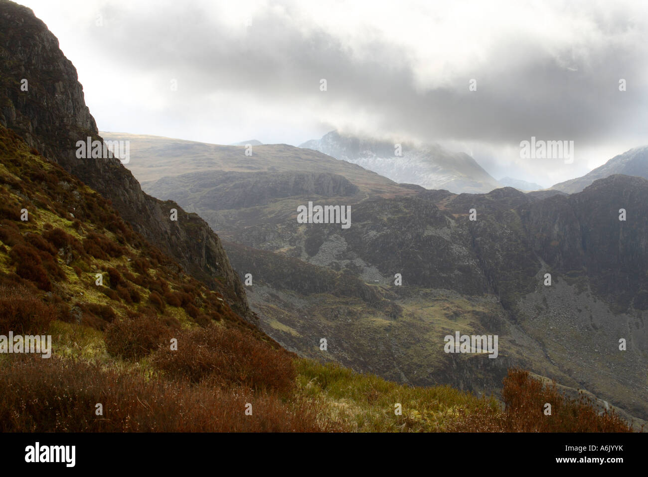Mountain view looking towards Great Gable from Fleetwith Pike in ...