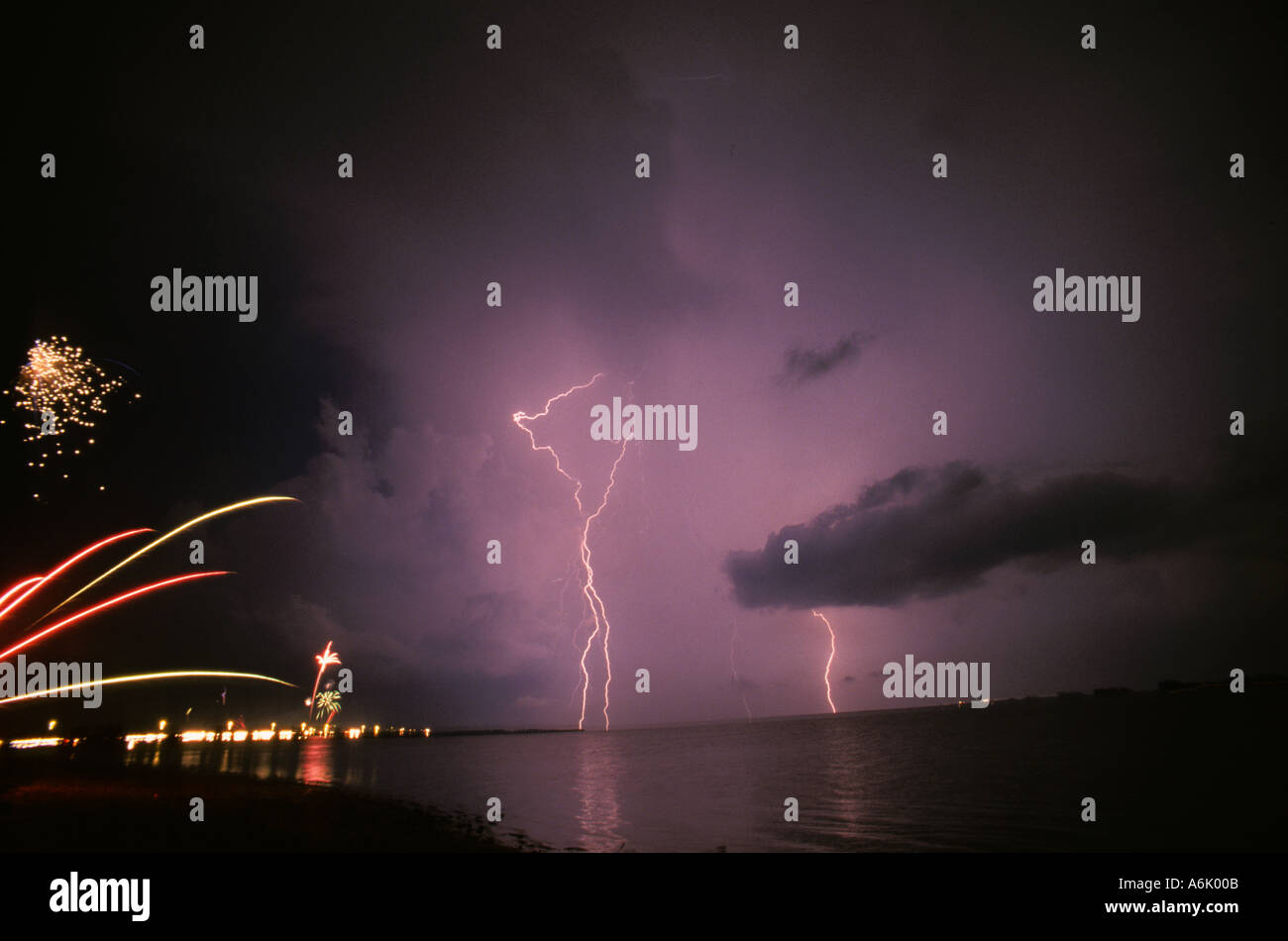 Lightning And Fireworks