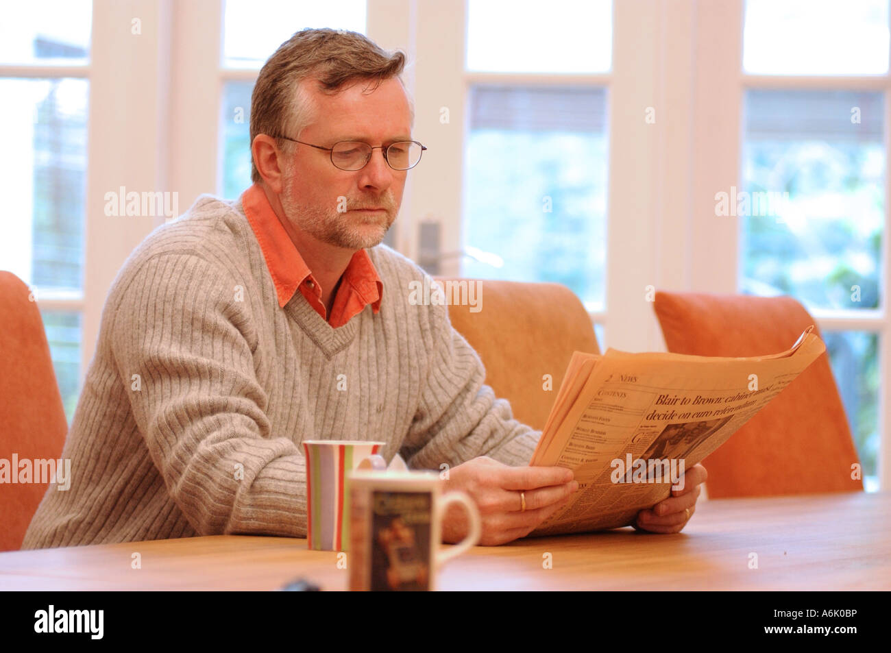 British business man in casual clothes working in office London UK ...