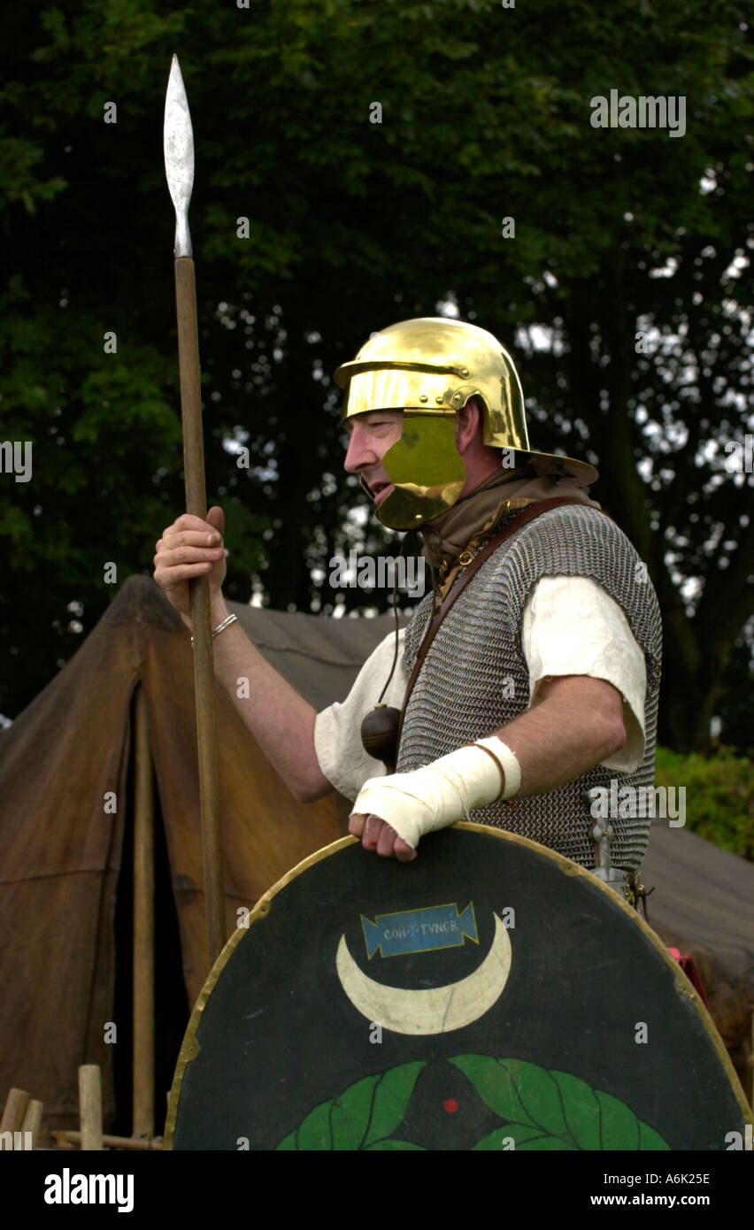 Ermine Street Guard give a display of fighting skills in the Roman ...