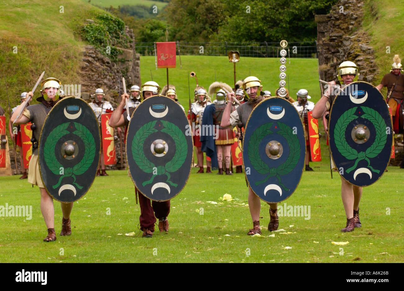 Roman reenactment caerleon amphitheatre hi-res stock photography and ...