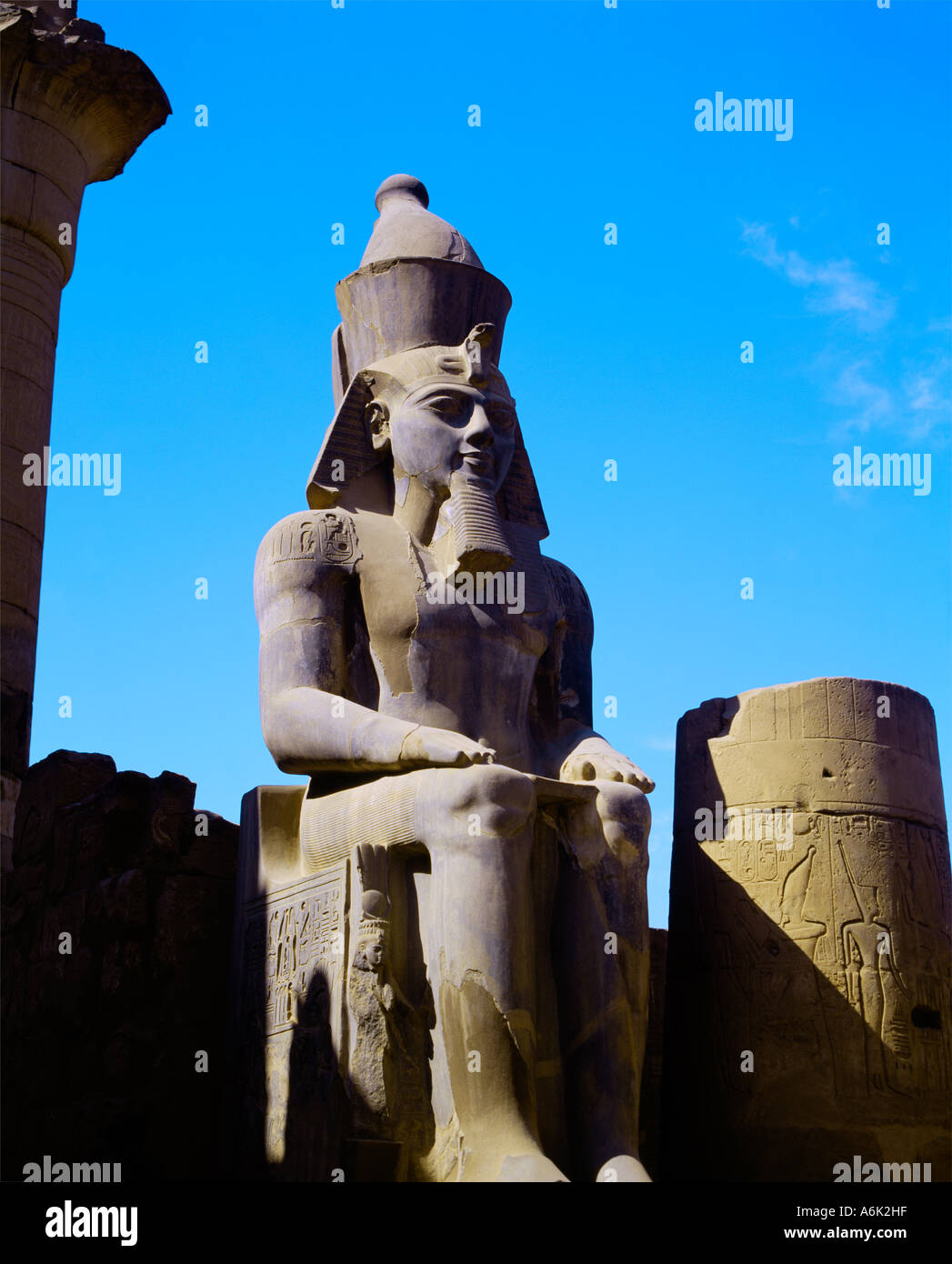 Luxor Egypt Luxor Temple Statue Ramses II Stock Photo - Alamy