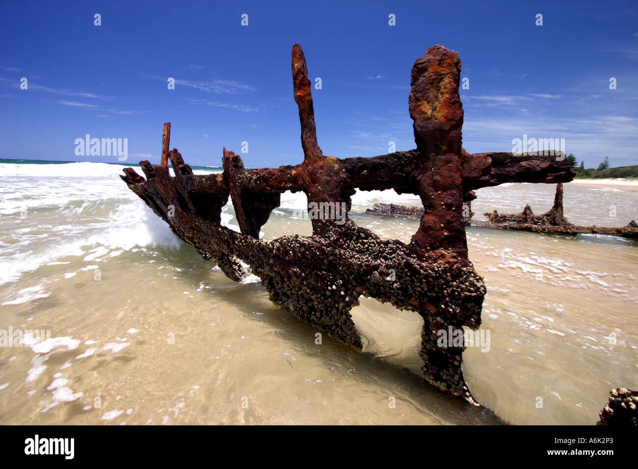 WRECK OF THE SS DICKY SUNSHINE COAST QUEENSLAND AUSTRALIA HORIZONTAL ...