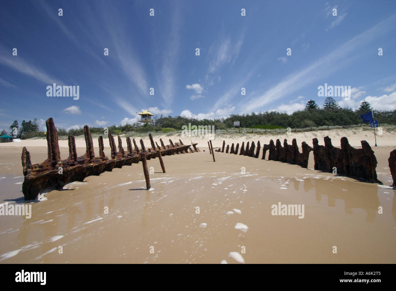 WRECK OF THE SS DICKY SUNSHINE COAST QUEENSLAND AUSTRALIA HORIZONTAL ...