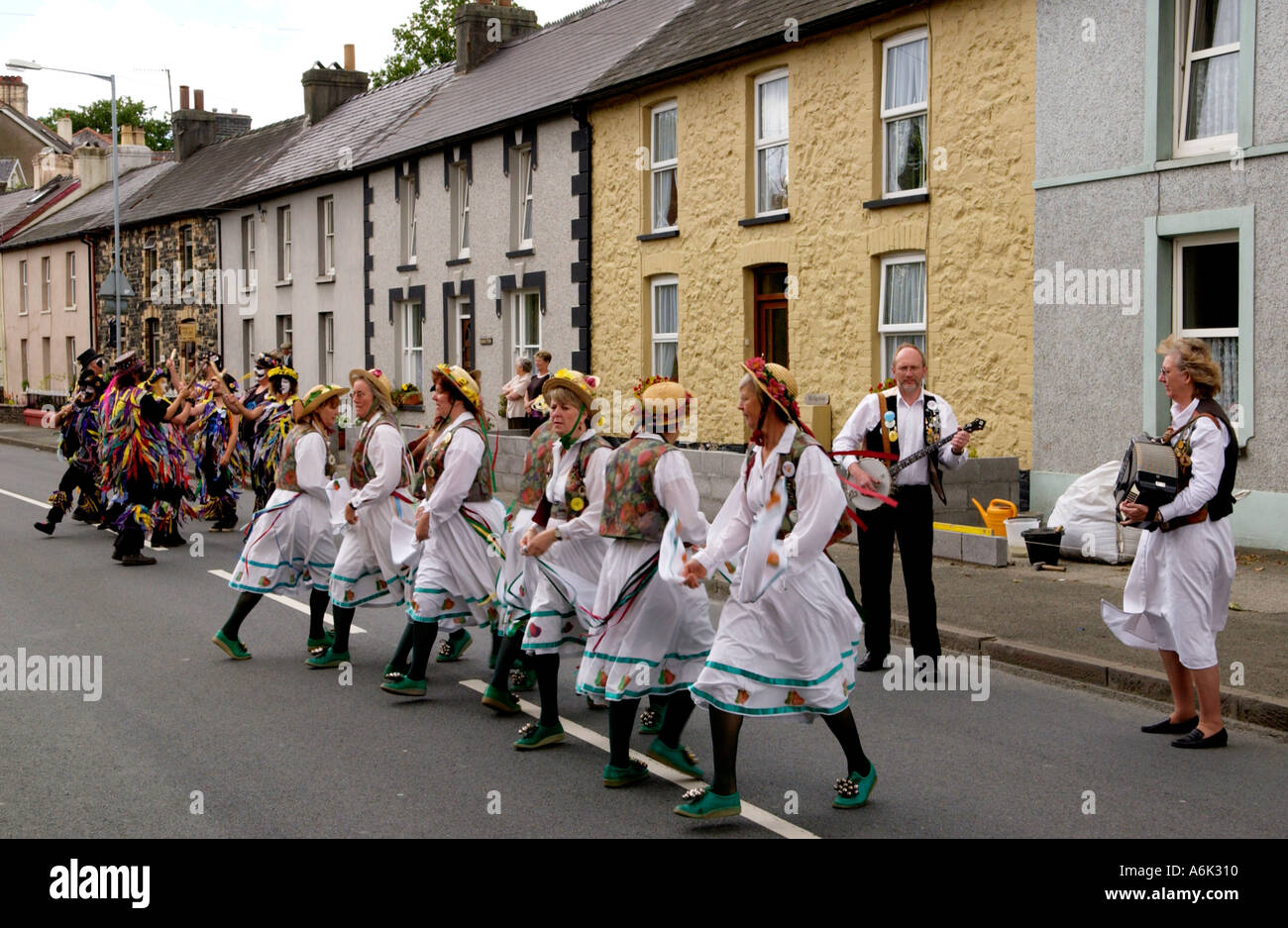Women Morris dancers dancing in the street at the annual Morris in the ...