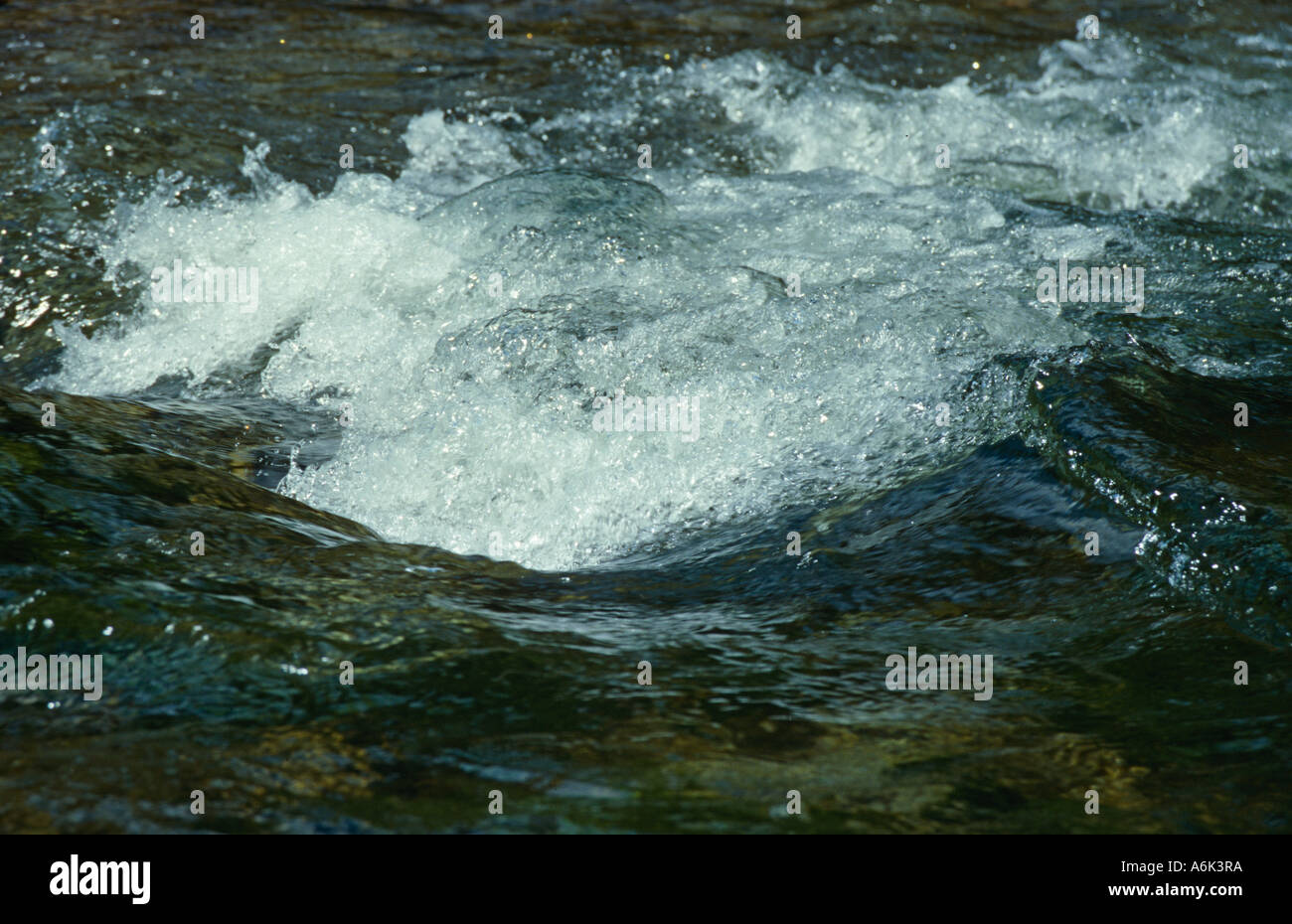section of a river with a swift current Stock Photo - Alamy