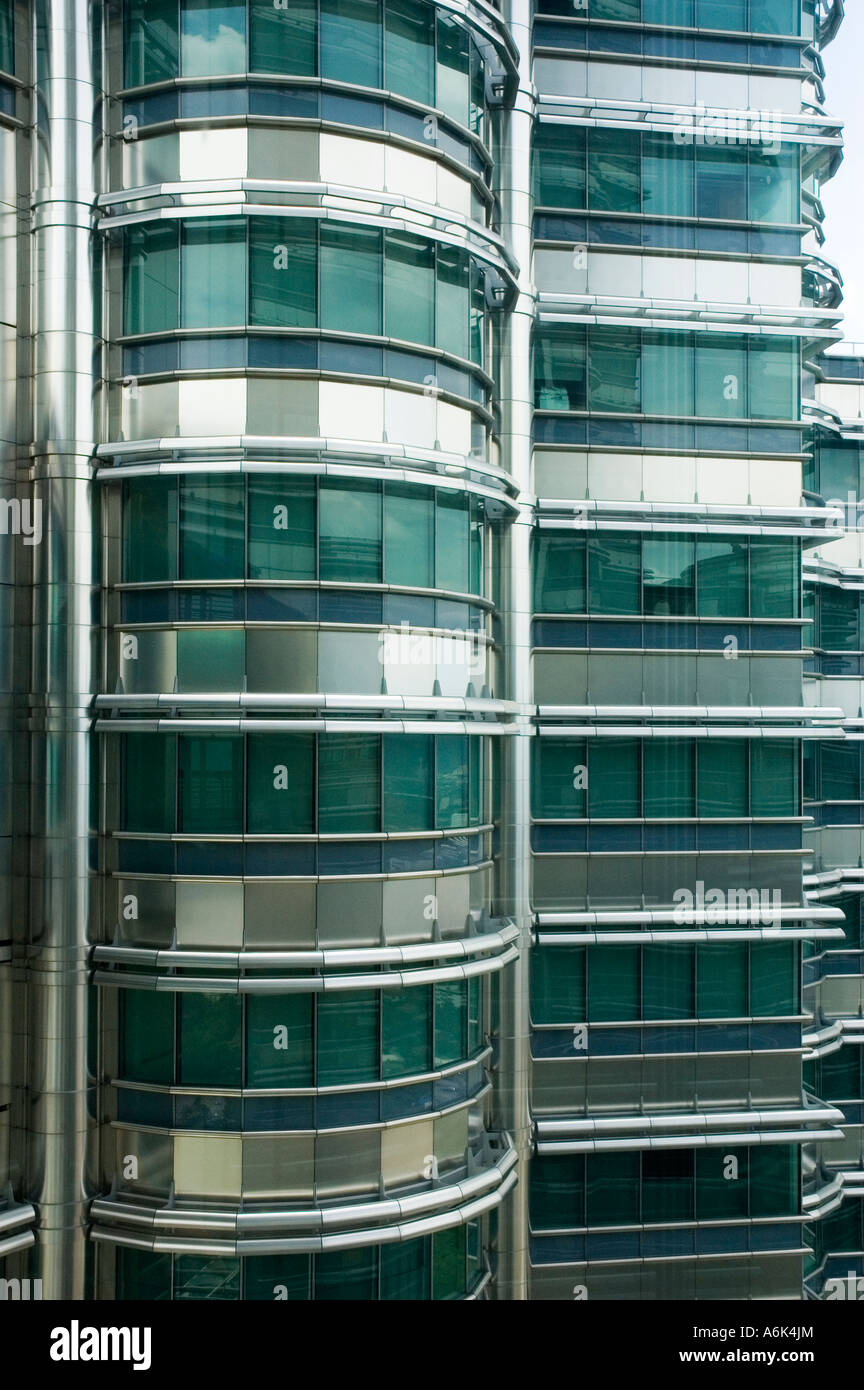 Detail of the construction design of Petronas Twin Towers, Kuala Lumpur ...