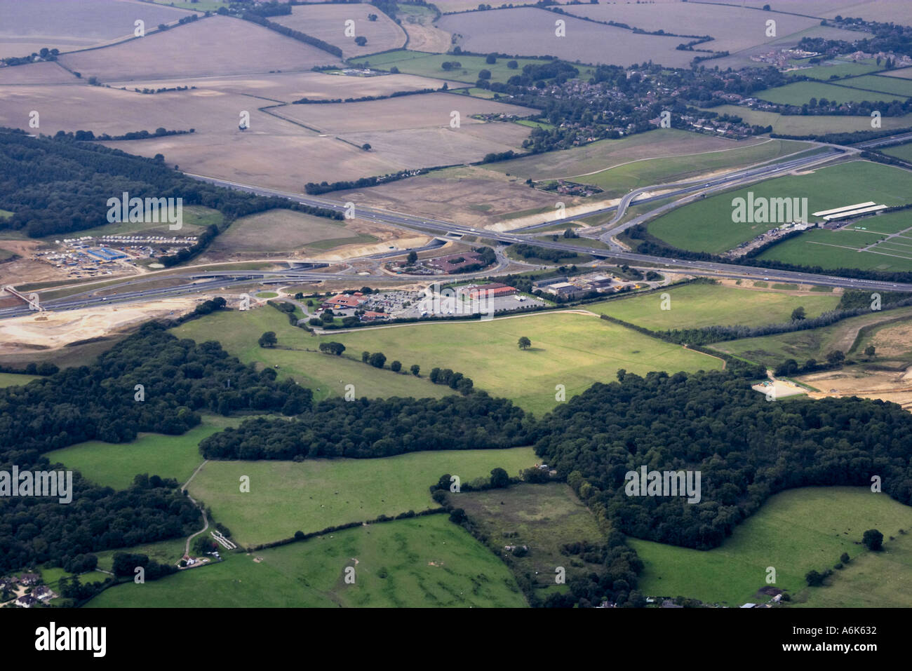 Aerial photo of Chieverly motorway service station on the M40 at Stock ...
