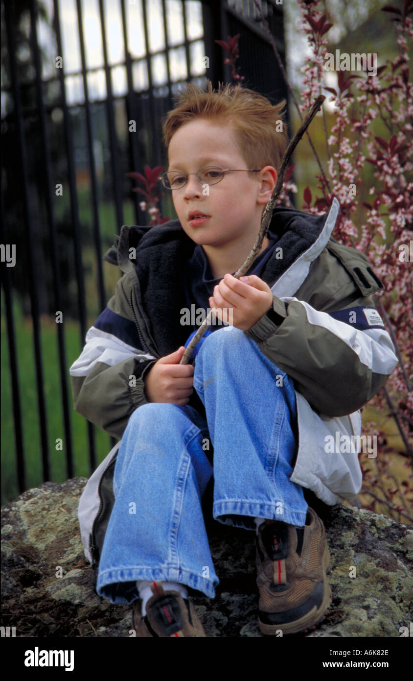 Boy Outdoor Portrait Stock Photo - Alamy