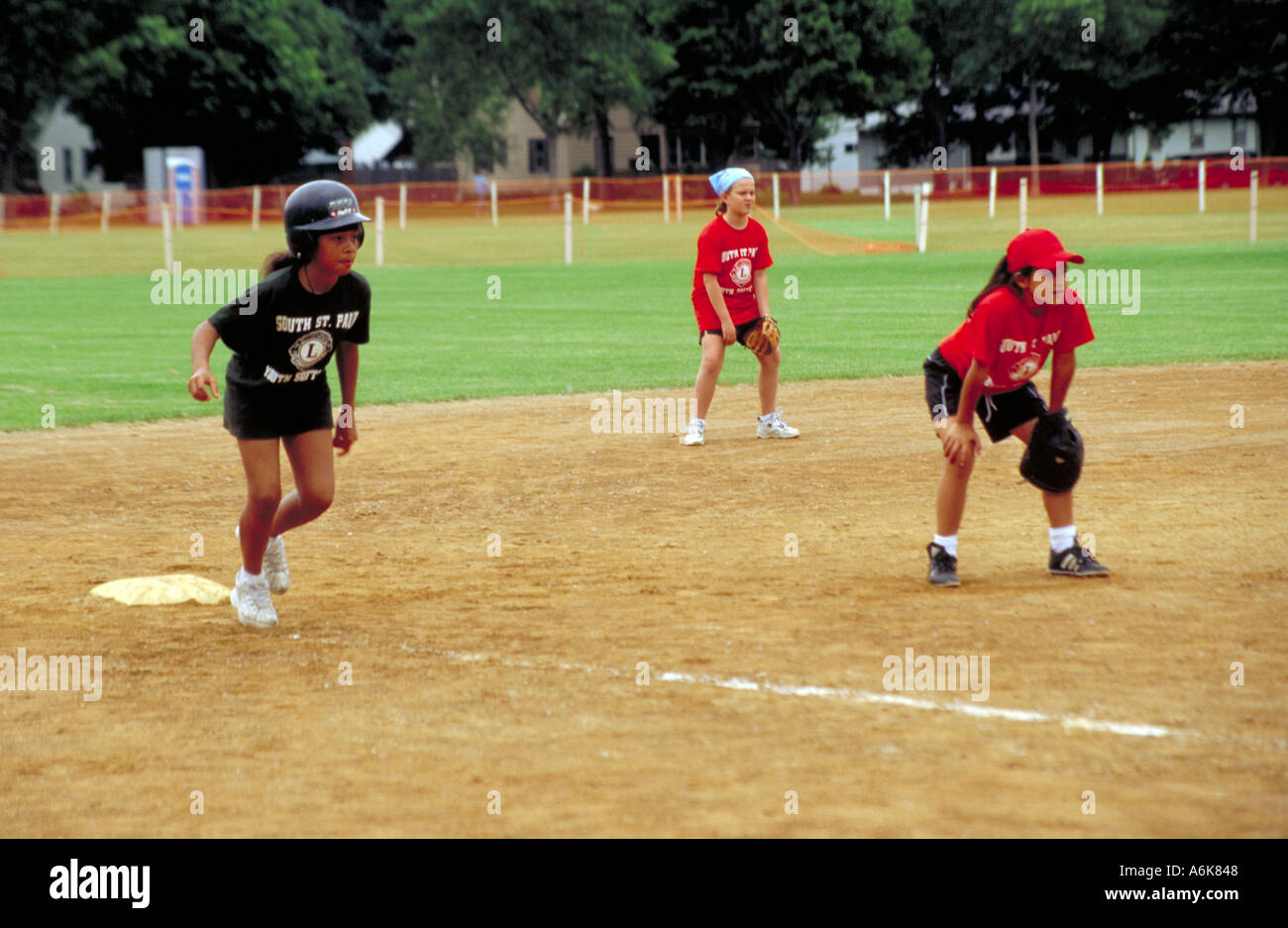 Girls Softball Team Stock Photo - Alamy