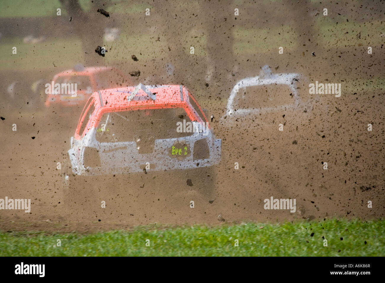 Autograss racing from the north Wales Autograss club, Broughton near ...