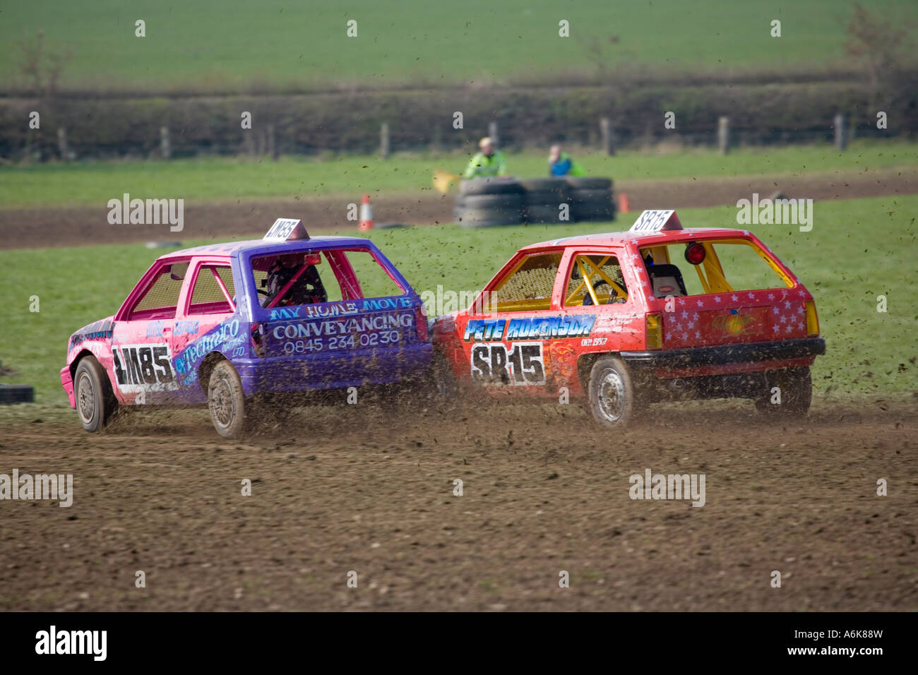 Autograss racing from the north Wales Autograss club, Broughton near ...