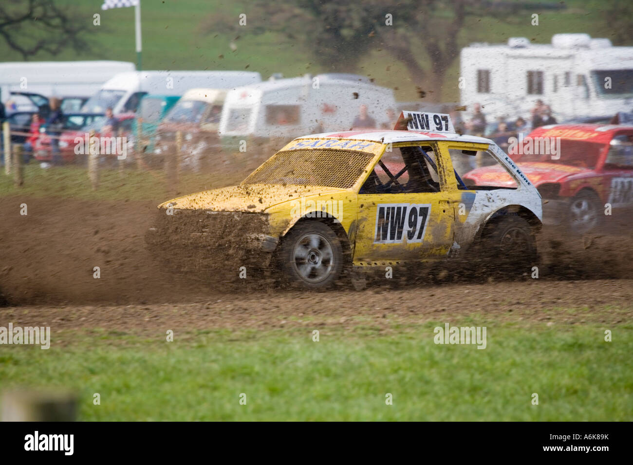Autograss racing from the north Wales Autograss club, Broughton near ...