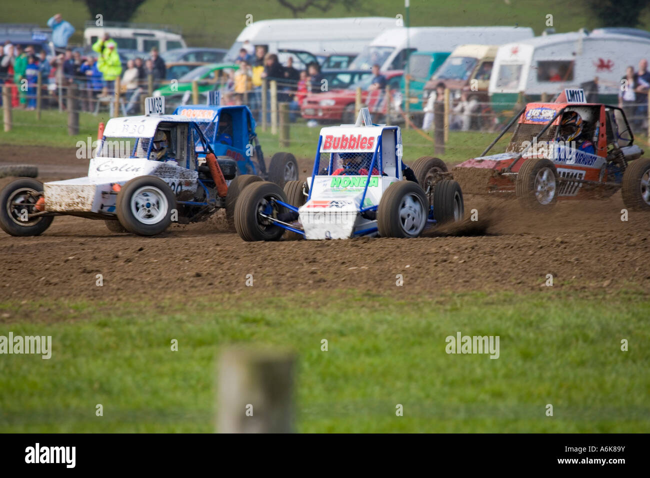 Autograss racing from the north Wales Autograss club, Broughton near ...