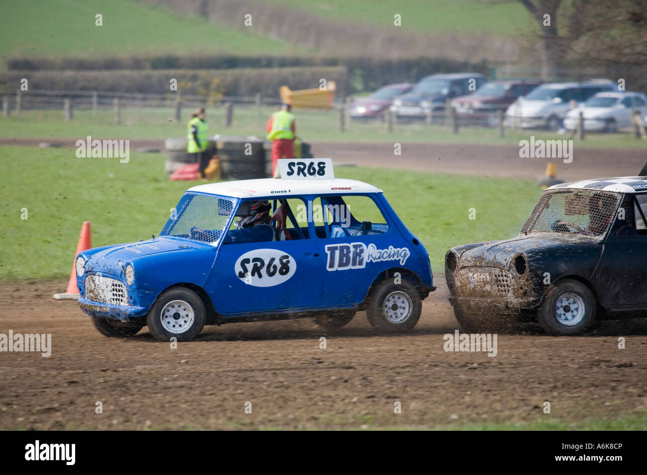 Autograss racing from the north Wales Autograss club, Broughton near ...