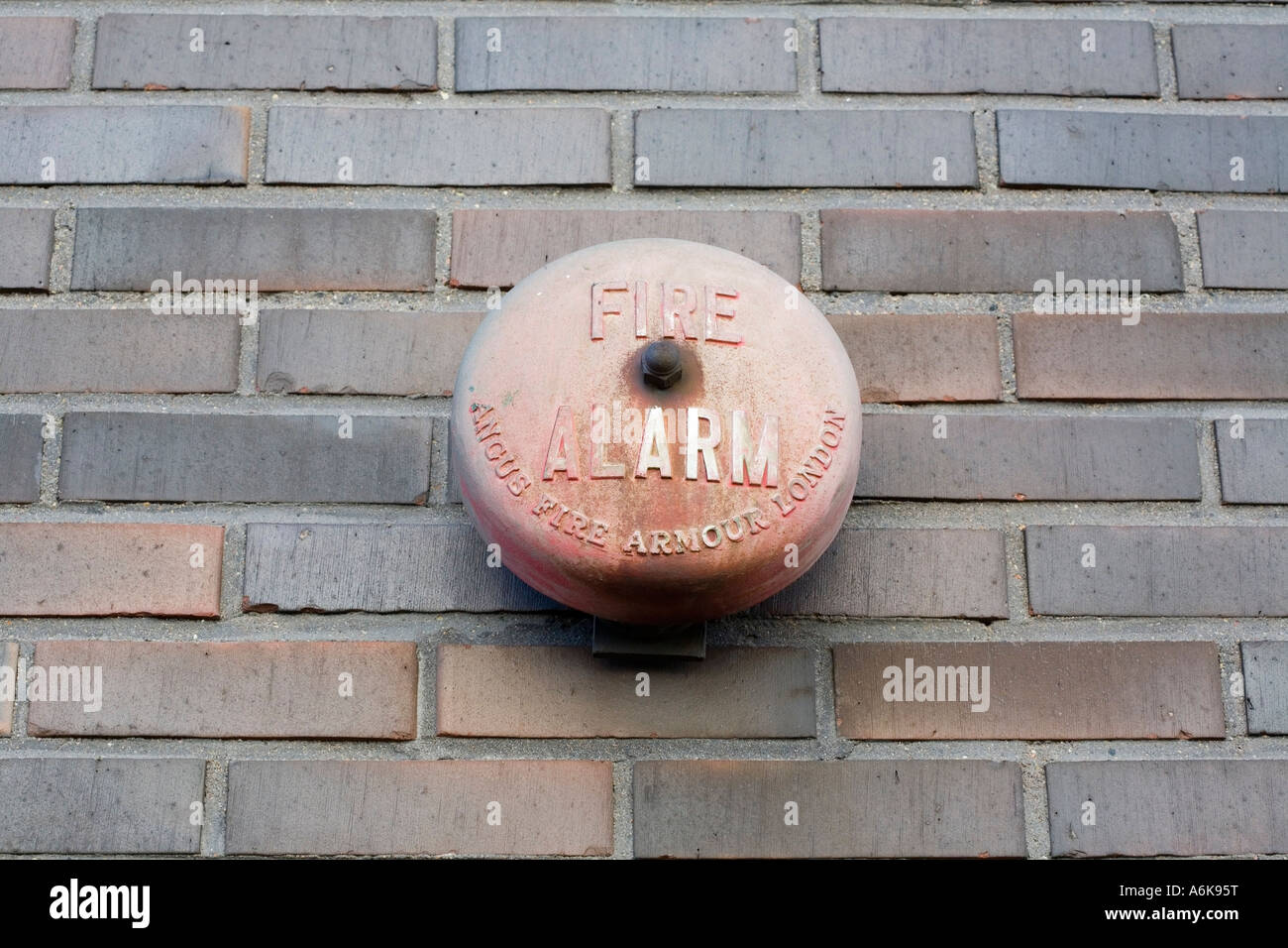 old fire alarm bell on building wall Stock Photo - Alamy