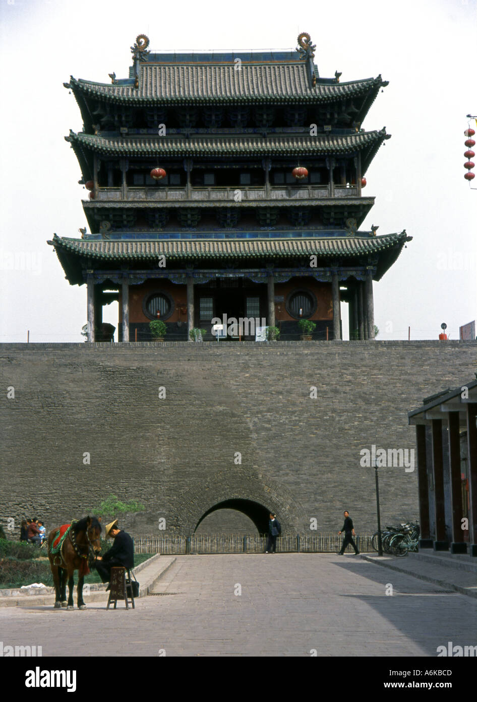 Tower of the City Wall Pingyao UNESCO World Heritage Site Shanxi China ...