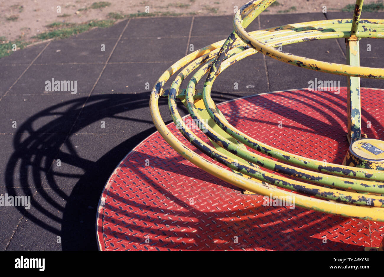 Roundabout in childrens playground High Resolution Stock Photography ...