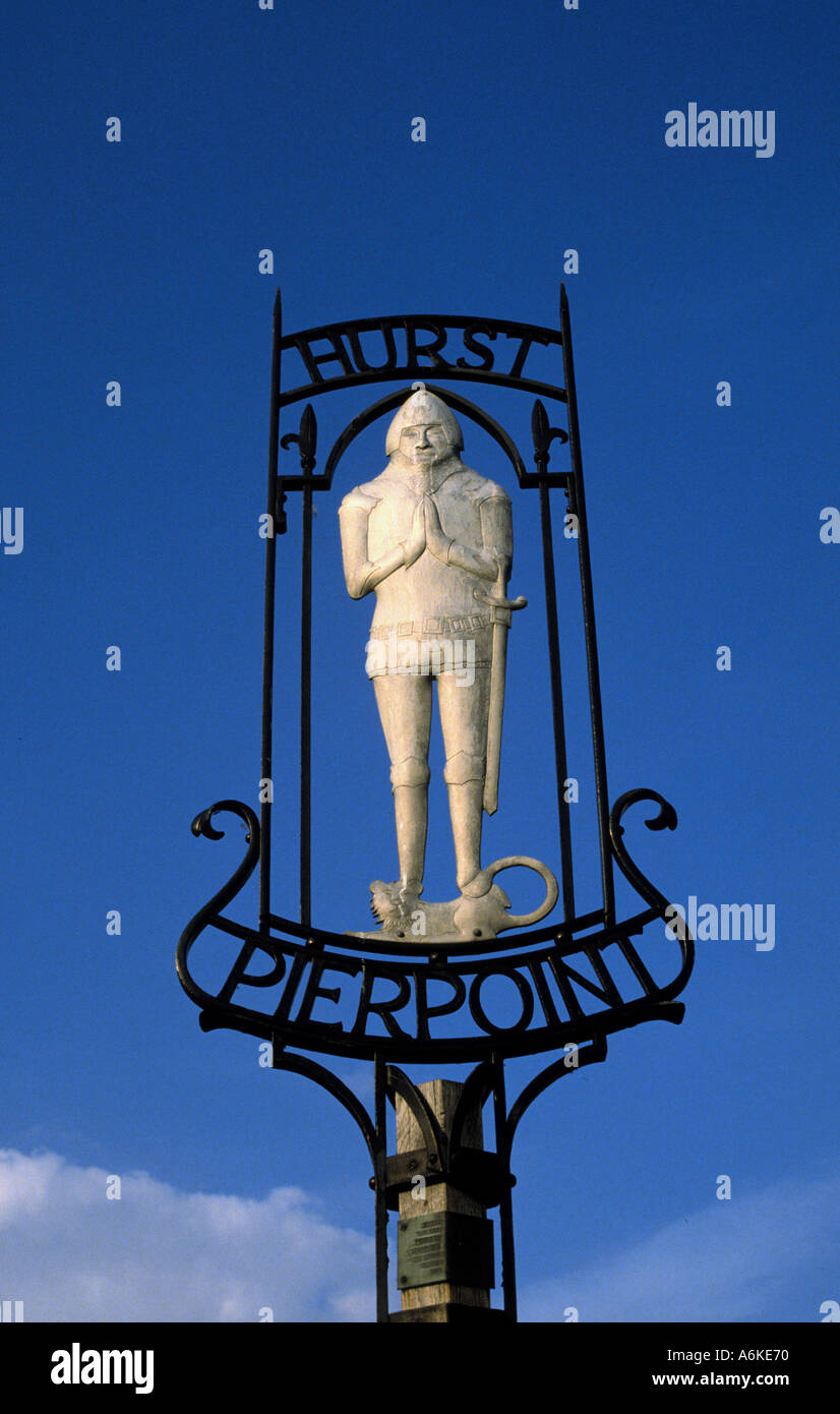 Village Sign at Hurstpierpoint West Sussex England Stock Photo - Alamy