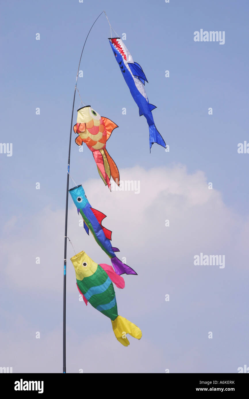 Wind decorations blowing in the wind United Kingdom Stock Photo - Alamy