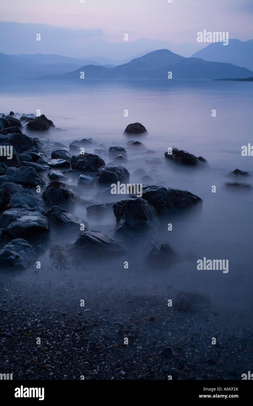 Loch Spelve at twilight Sunset, Isle of Mull, Scotland Stock Photo - Alamy