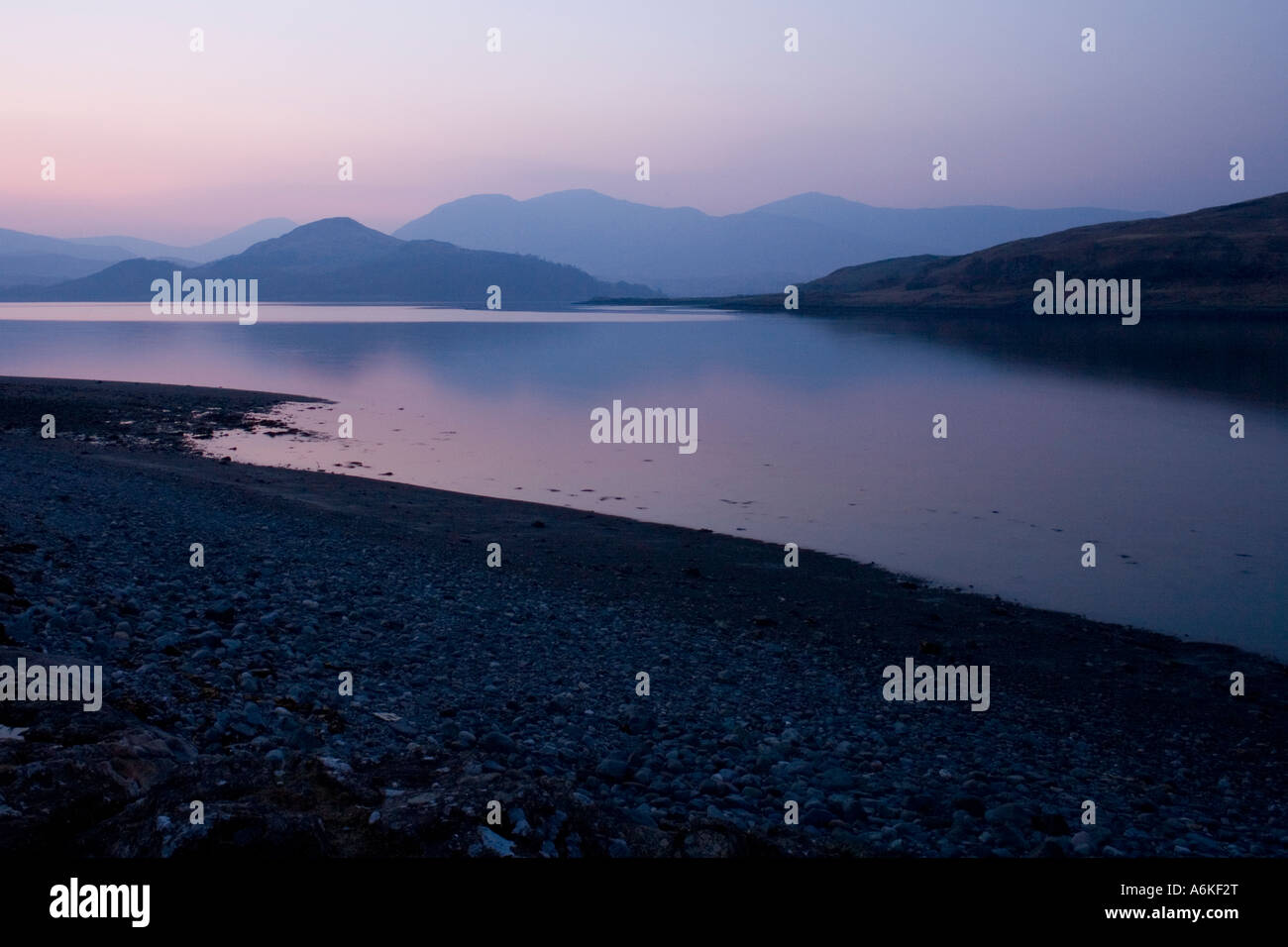 Loch Spelve at sunset, Isle of Mull, Scotland, UK Stock Photo - Alamy