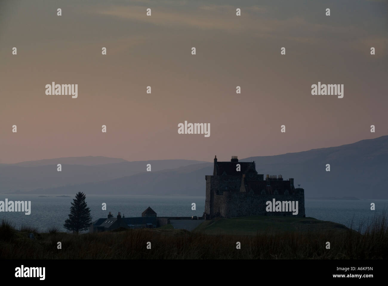 Duart Castle at sunset, Isle of Mull, Scotland Stock Photo - Alamy