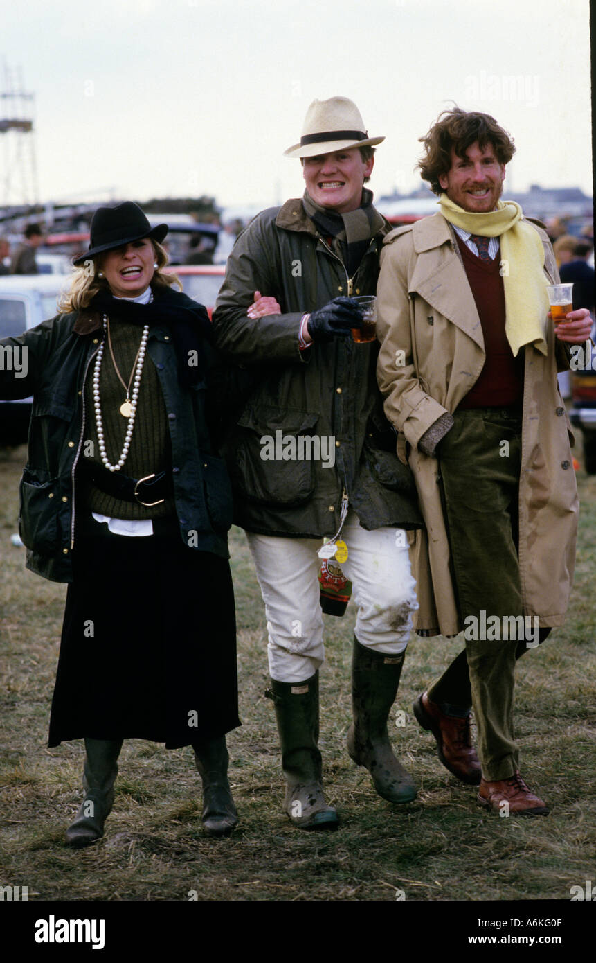 SLOAN RANGERS AT THE GRAND NATIONAL HORSE RACE 1986 Stock Photo - Alamy