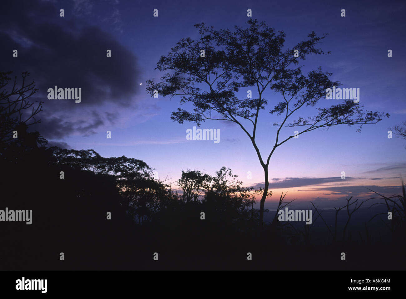 Sunset at hotel in Amedzofe, highest town in Ghana, West Africa Stock ...