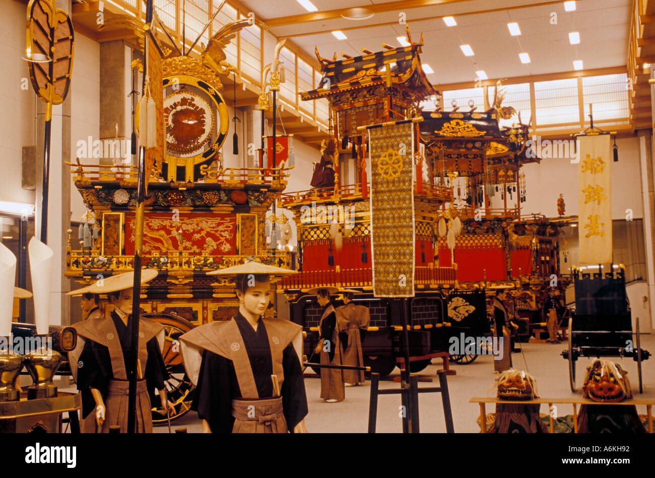 YATAI FLOATS on display at the FESTIVAL EXHIBITION HALL TAKAYAMA JAPAN ...