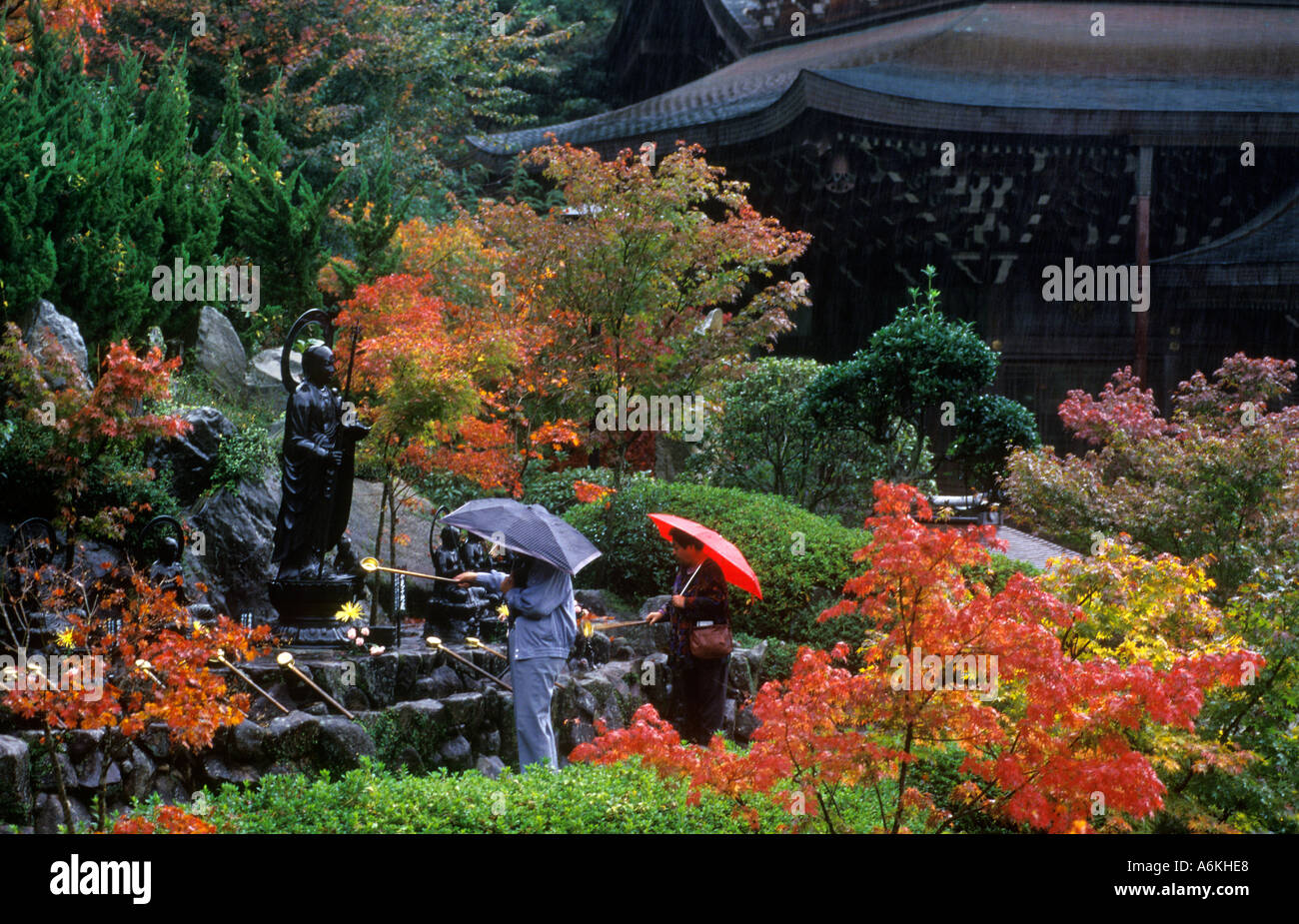 BUDDHIST statue outside DAISHOIN TEMPLE Mimuro Branch of Shingon ...