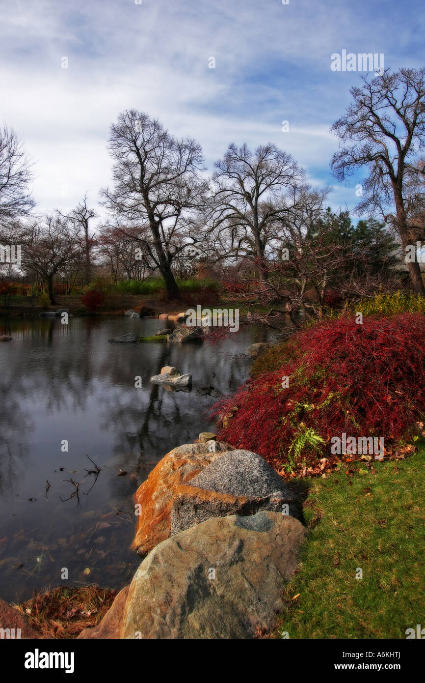 Botanical Garden with fall colors Stock Photo - Alamy