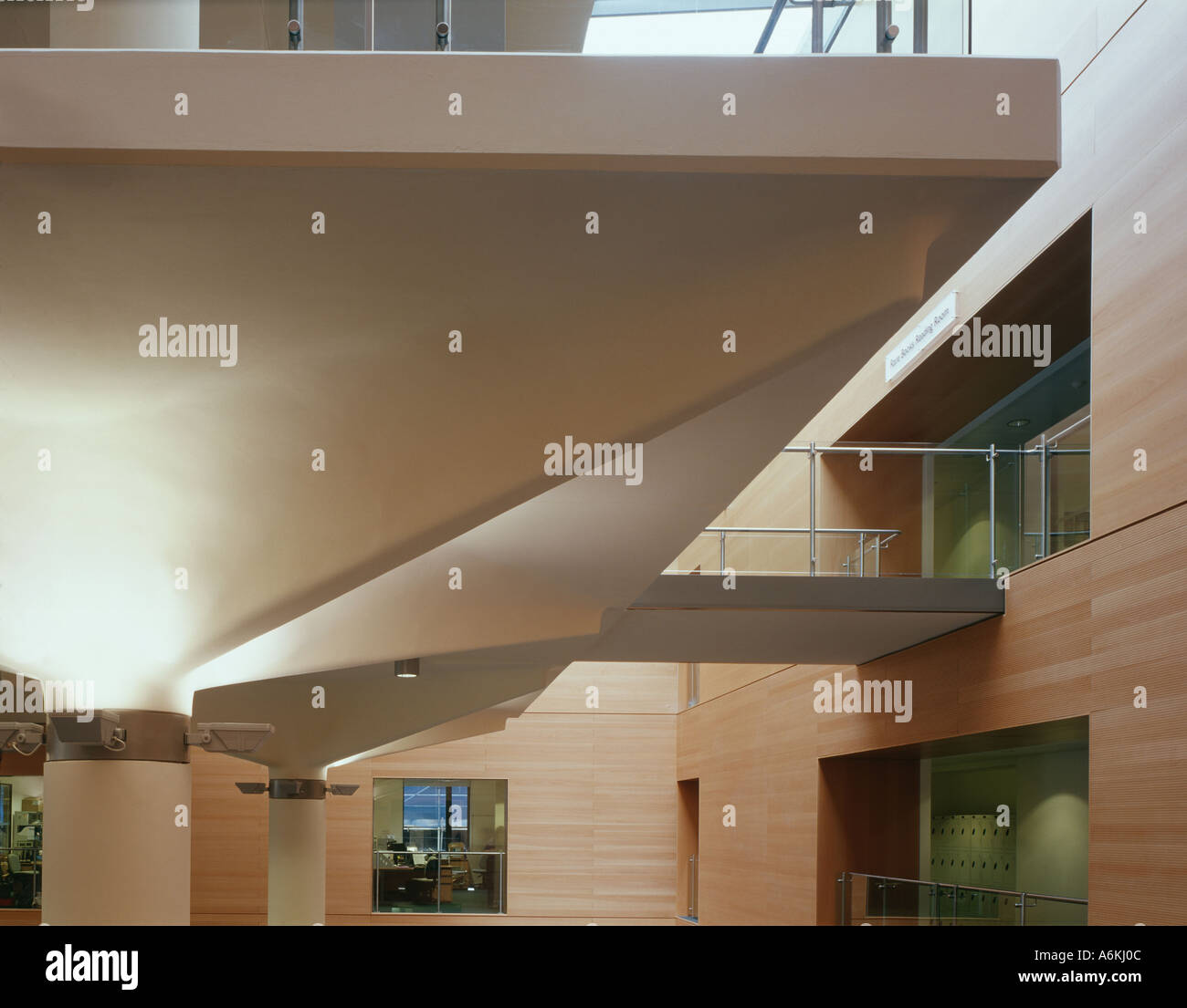 Jubilee Library, Brighton, England. Column trees. Architect: Bennetts ...