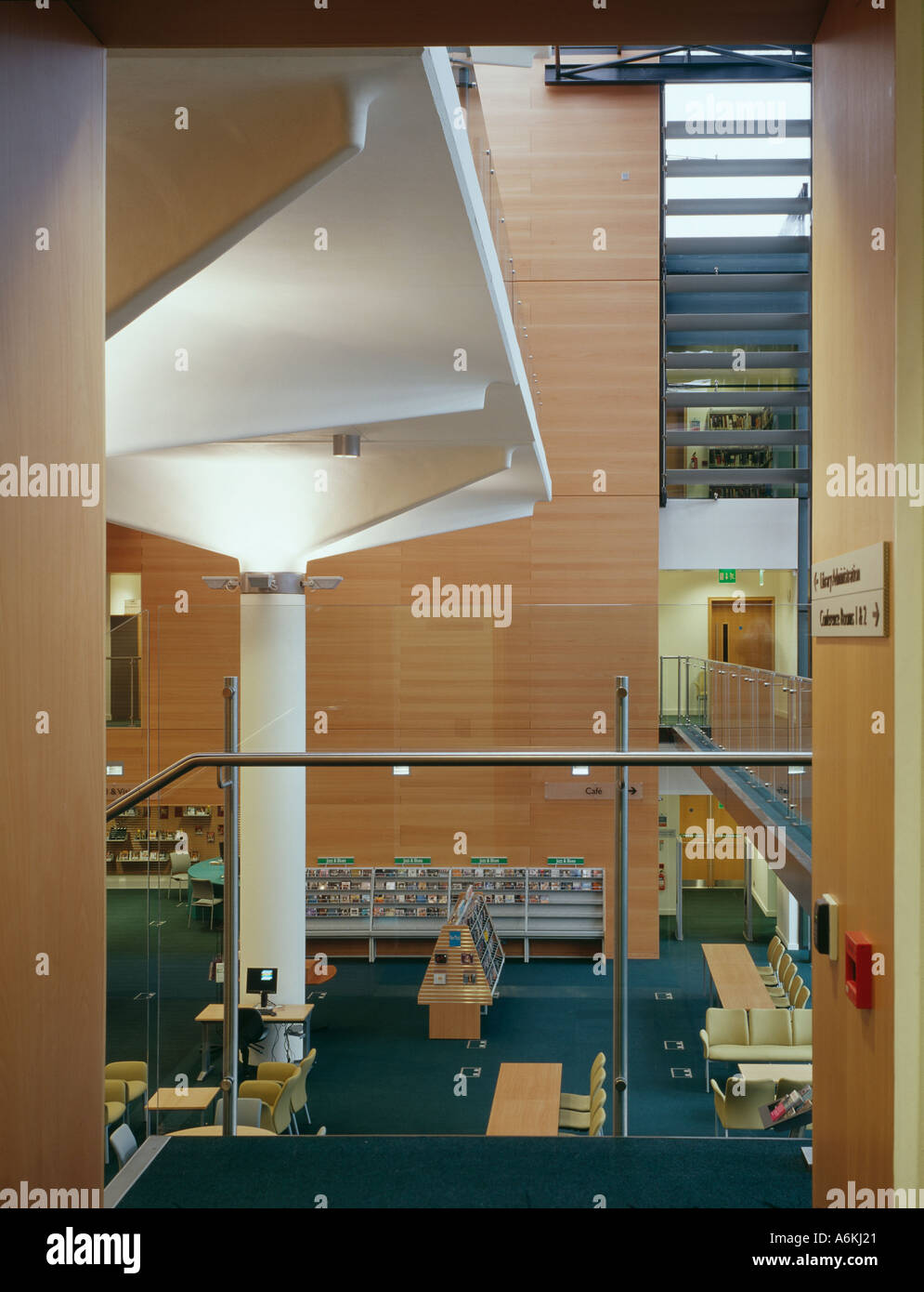 Jubilee Library, Brighton, England. Main library hall. Architect ...