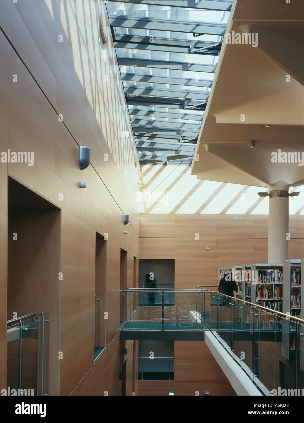 Jubilee Library, Brighton, England. Upper level. Architect: Bennetts ...