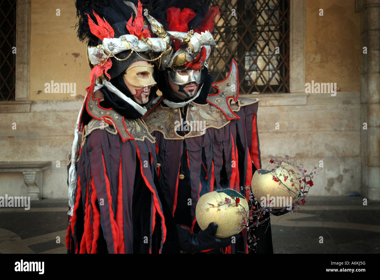 Fire Costumes during Venice Carnival Stock Photo - Alamy