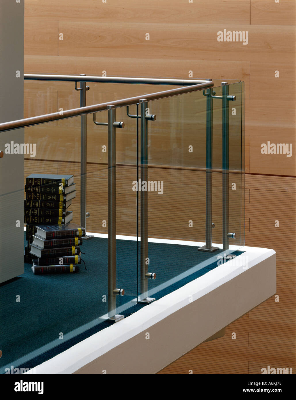 Jubilee Library, Brighton, England. Corner of concrete floor slab Stock ...