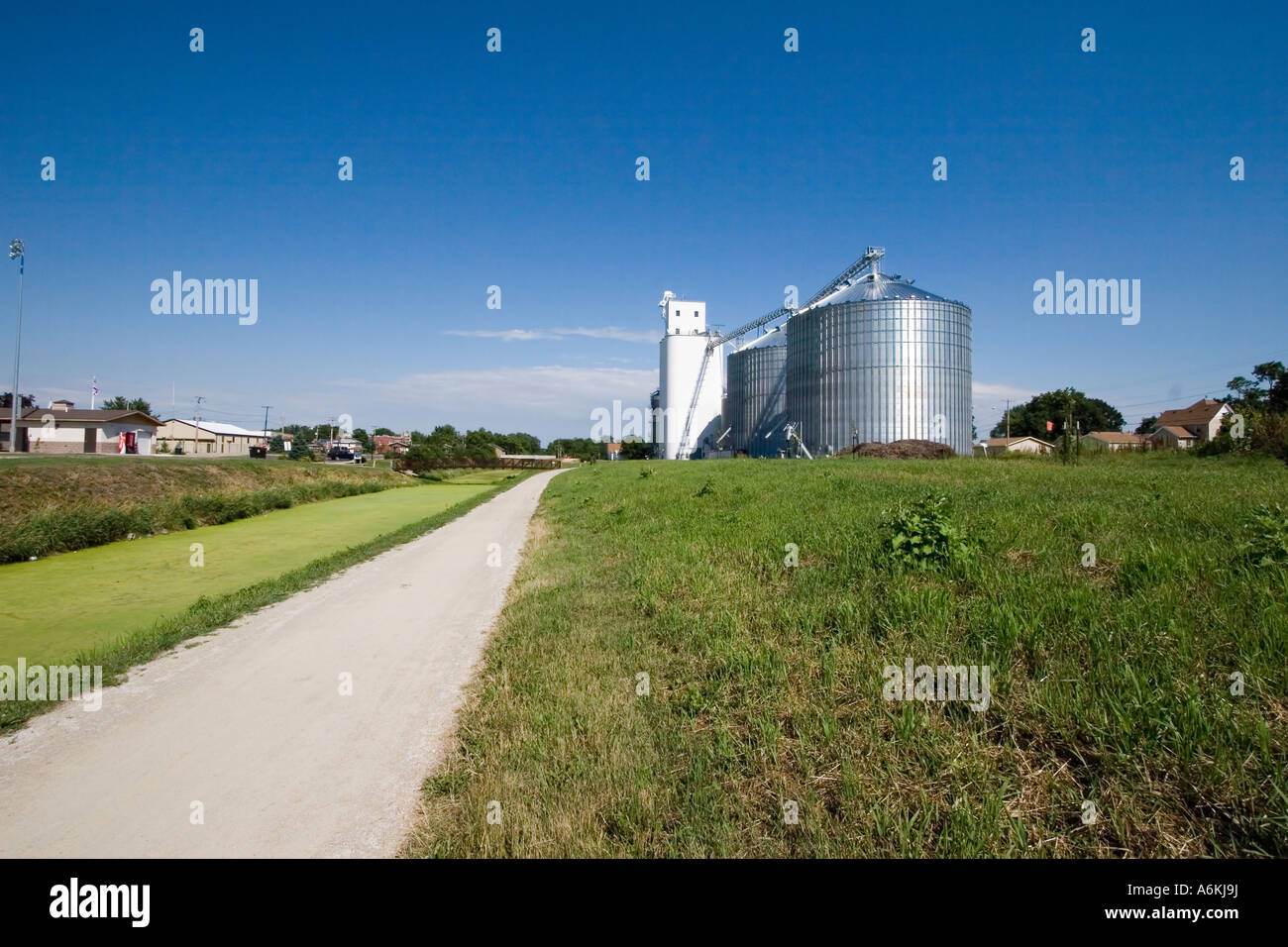 silo in rural town area Stock Photo - Alamy