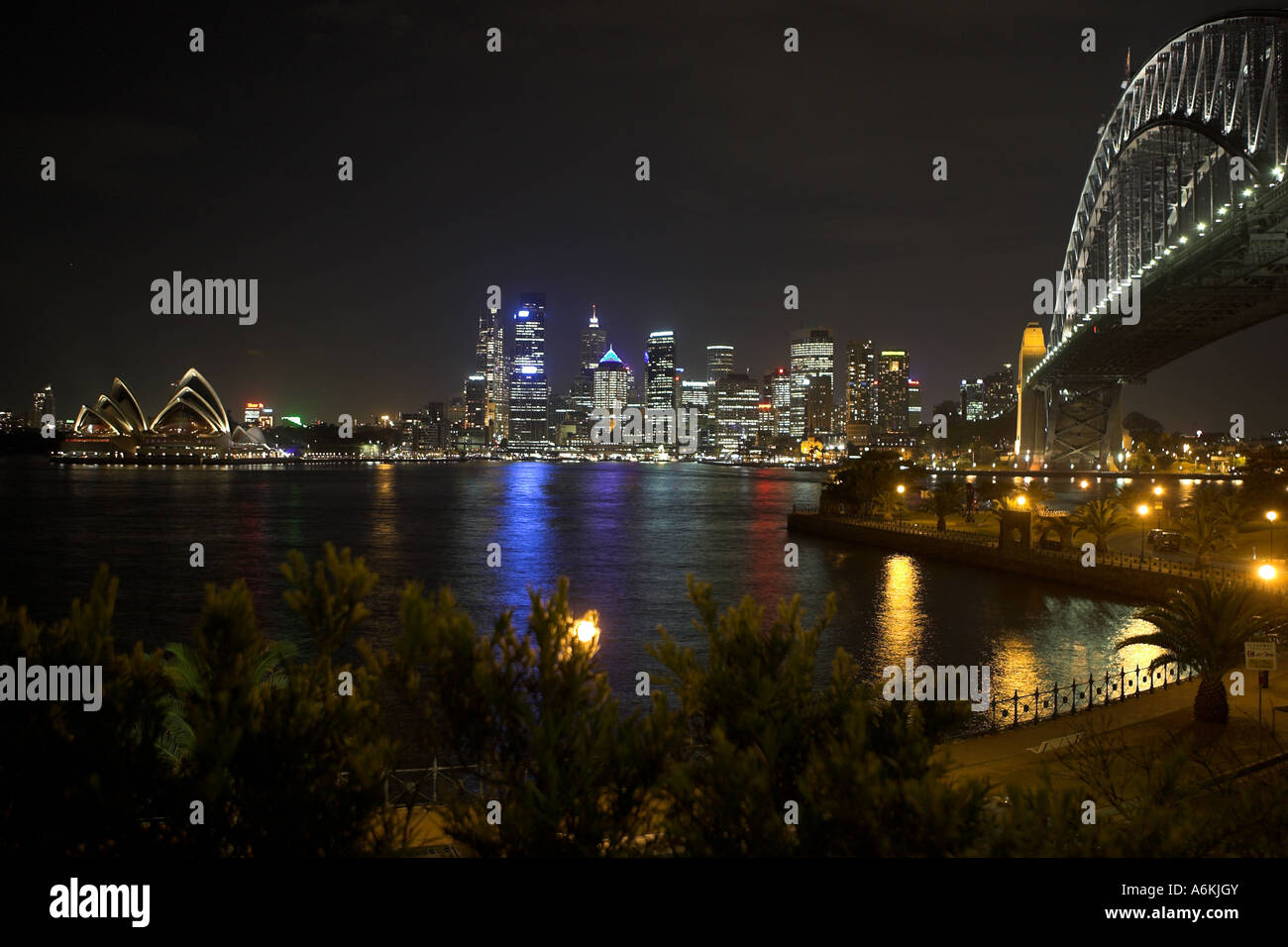 Sydney Bridge, Sydney Opera House, Circular Quay, Australia Stock Photo ...
