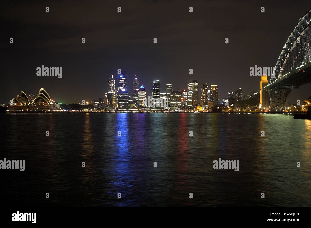 Sydney Bridge, Sydney Opera House, Circular Quay, Australia Stock Photo ...